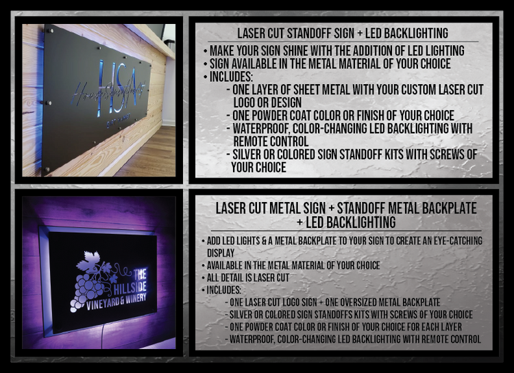 Product Guide - Laser Cut Signage Styles