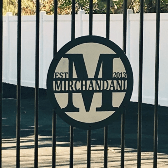 Custom Metal Gate Signs | Personalized Family & Business Decor